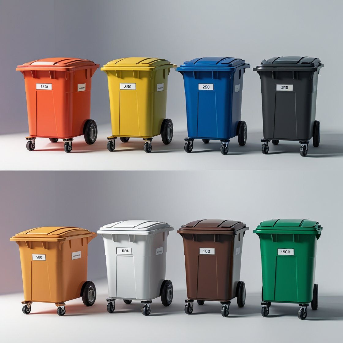 550 Litre Four Wheel Plastic Wheelie Bin – Shrouds