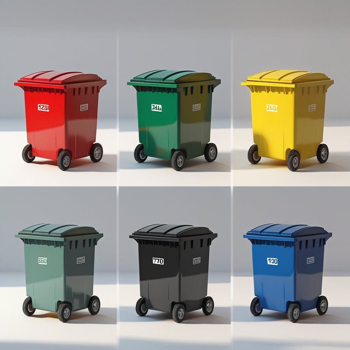 550 Litre Plastic Four Wheelie Bins – Durable Waste Management Bin ...